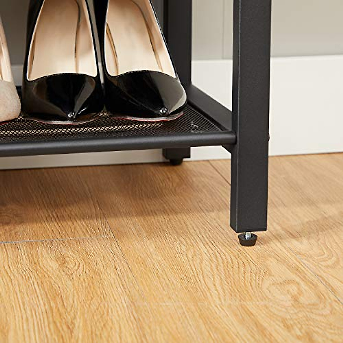 VASAGLE 6-Tier Shoe Rack, Shoe Organizer for Closet, Entryway, 24-30 Pairs of Shoes, Large Shoe Rack Organizer with 5 Metal Mesh Shelves, 11.8 x 39.4 x 43.3 Inches, Rustic Brown and Black ULBS016B01