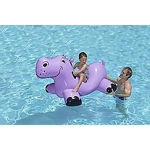 Poolmaster Swimming Pool Float Rider, Hippo, Purple