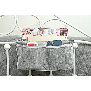 Moon & Star Home, dormitory bed hanging storage bag/storage bag, Dark gray, Length 31 cm, width 11 cm, height 16 cm
