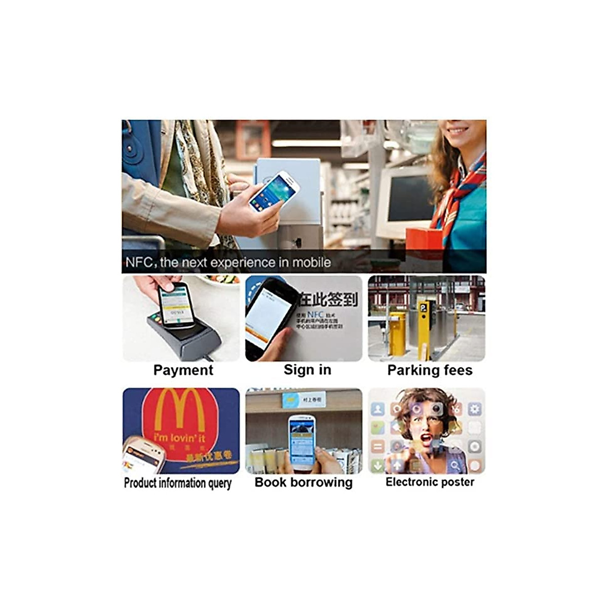 NFC/QR Dual - NFC Tag Sticker with Unique configurable QR Code (50 Pieces)