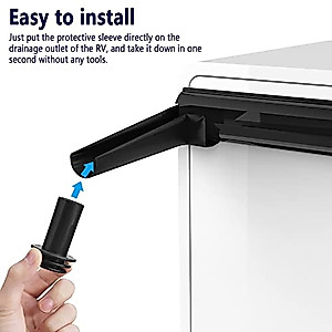 4pcs RV Gutter Spout Protector,RV Cover Protective Sleeve,RV Rain Gutter Spout Covers Protects Spout Ends from Gutter Spout Damage (4.5cm Long)