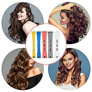 SPTHTHHPY Hair Roller Set, 100 PCS Perm Rods with 5 Sizes Hair Curler for Women Long Short Hair DIY Hairdressing Styling Tools