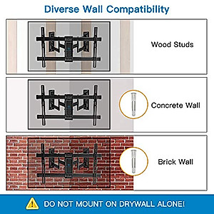 Corner TV Wall Mount Full Motion- Corner TV Bracket Fits 37-70 Inch LED, LCD 4K Flat Curved Screen TVs- Hold up to 99 lbs Max VESA 600x400 W/Tilt, Swivel and Level