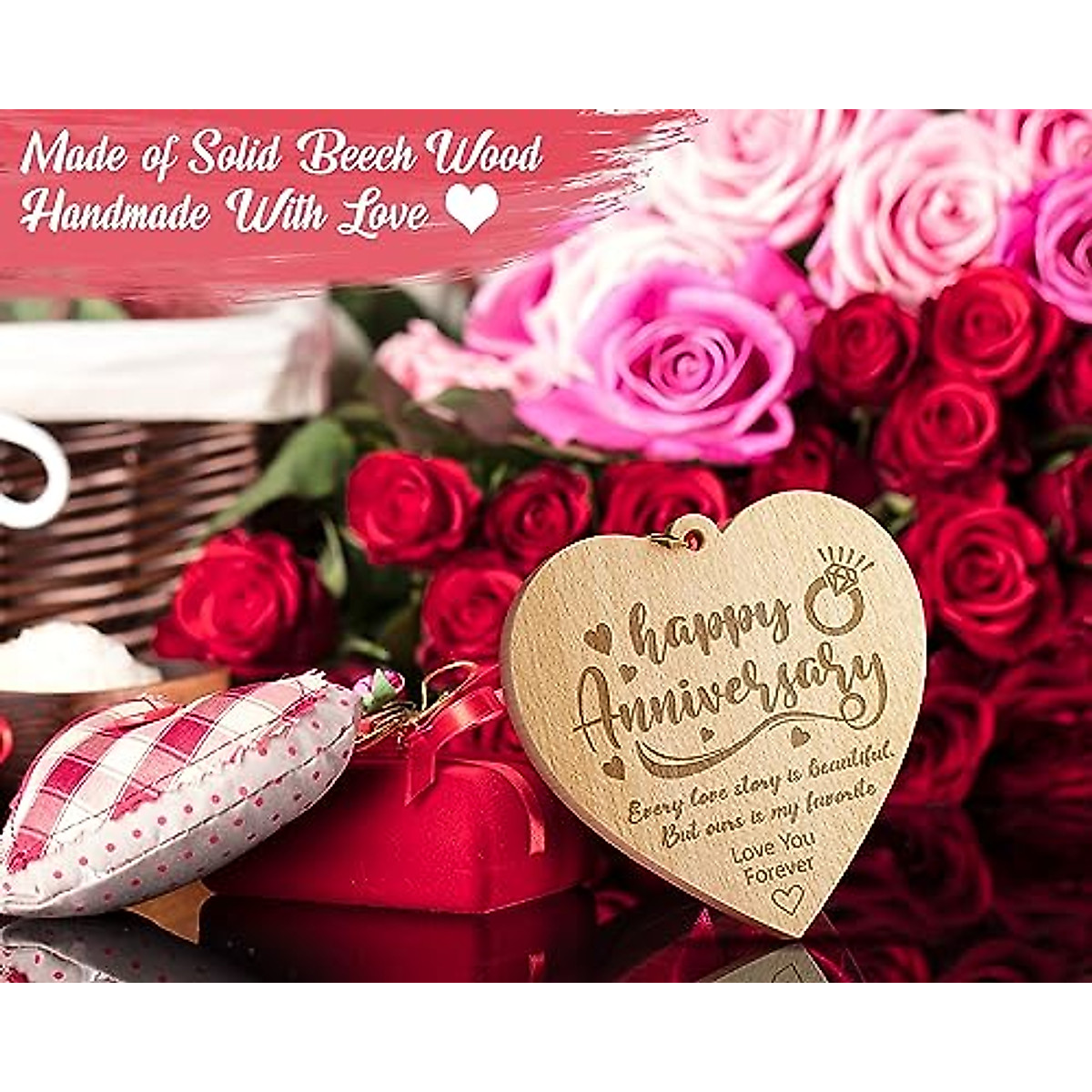 Anniversary Gifts for Him Her Wedding Anniversary Gifts for Wife Husband Couple Gifts, Happy Anniversary Picture Frame for 4x6 Photos, 1-99 Years 50th Anniversary Decorations for Girlfriend Boyfriend