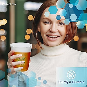 Perfect Stix 16oz Pickleball Frosted Cups Green/Red Print-10ct