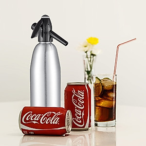 1L Portable Soda Siphon Sparkling Water Maker,Seltzer Water Maker,Carbonated Water Machines,Home Drink Juice Bar Beer Maker, for Home Bar Club Making Fresh Soda Water Cocktails DIY Soda Drink