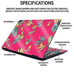 MightySkins Glossy Glitter Skin Compatible with Lenovo IdeaPad Flex 5 16" (2022) Full Wrap Kit - Flaming Soccer Ball | Protective, Durable High-Gloss Glitter Finish | Easy to Apply | Made in The USA