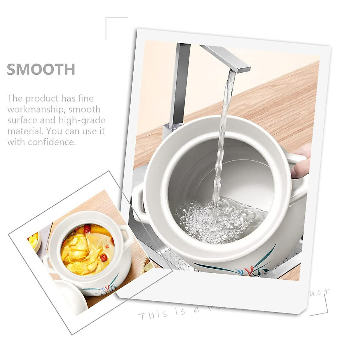 Hemoton Stove Oven Ceramic Stew Pot Soup Pot Casserole Pot Oven Pot Stockpot Clay Pot Earthenware Pot Ceramic Cookware with Cover for Stew Steam Christmas Supplies Japanese Soup Bowl