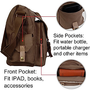 CADeN Camera Bag Case Canvas Compatible for Nikon, Canon, Sony DSLR/SLR Mirrorless Camera with Tripod Holder, Camera Shoulder Messenger Bag for Men/Women Brown