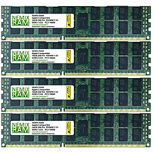 NEMIX RAM 64GB 4X16GB Mac Pro 2009 2010 2012 Compatible Memory DDR3-1333 Upgrade Kit