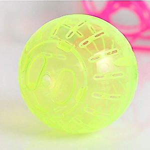 Giveme5 Pack of 3 Plastic Mini 4 inch Small Run Exercise Ball for Cute Hamster Gerbil Rat Mice Pet Jogging Play Toy (Color Random)