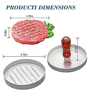 QUINGLU Burger Press 100 Patty Papers, Non-Stick Hamburger Press Patty Maker, Meat Beef Cheese Burger Maker, Veggie Burgers Sausage Patties Crab Cakes Patty Maker for Outdoor Camping BBQ Grill