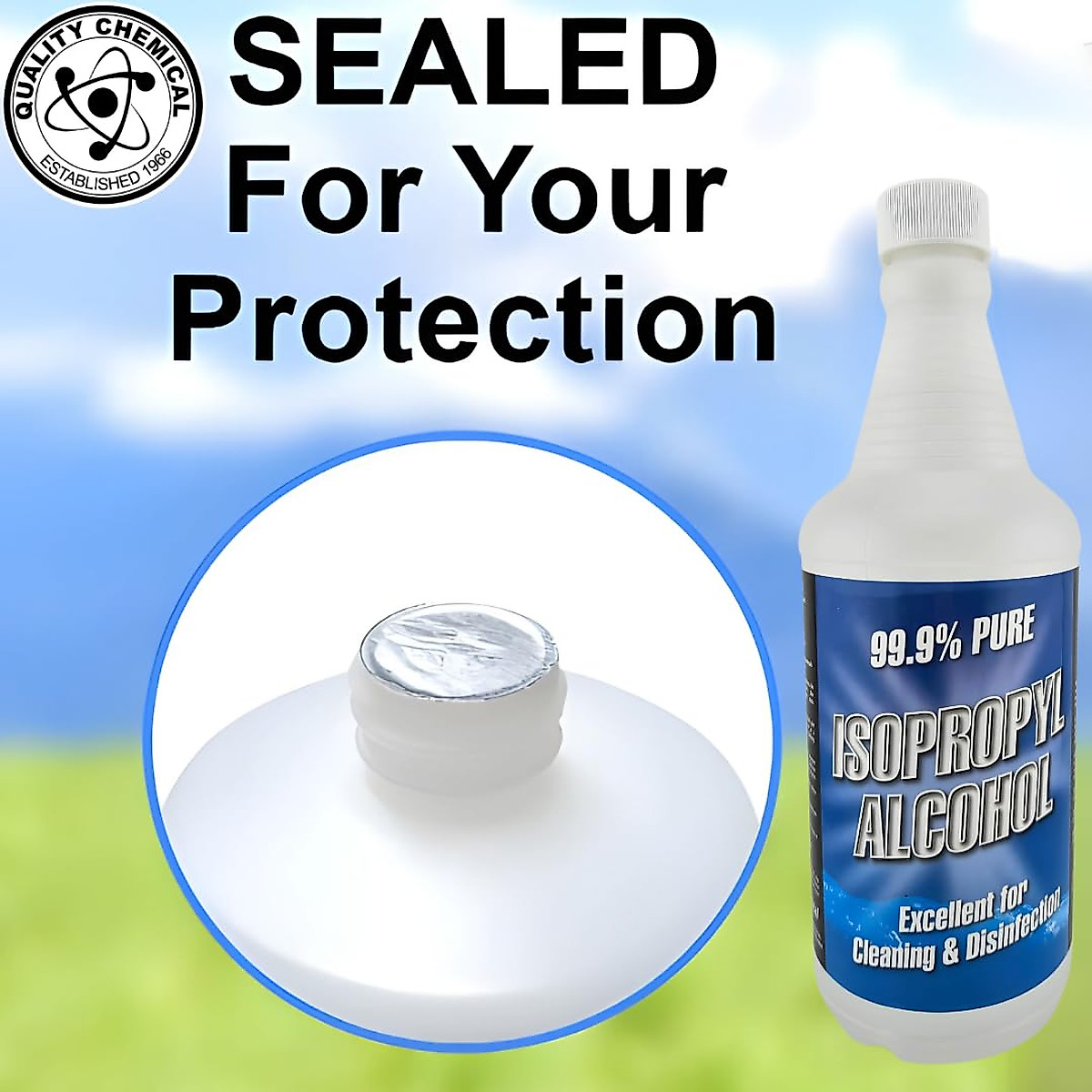 Quality Chemical - Super Premium - 99.9% Pure Isopropyl Alcohol (IPA) - Made in The USA - 1 Quart - Concentrated Isopropyl Alcohol 32 oz (Pack of 1)