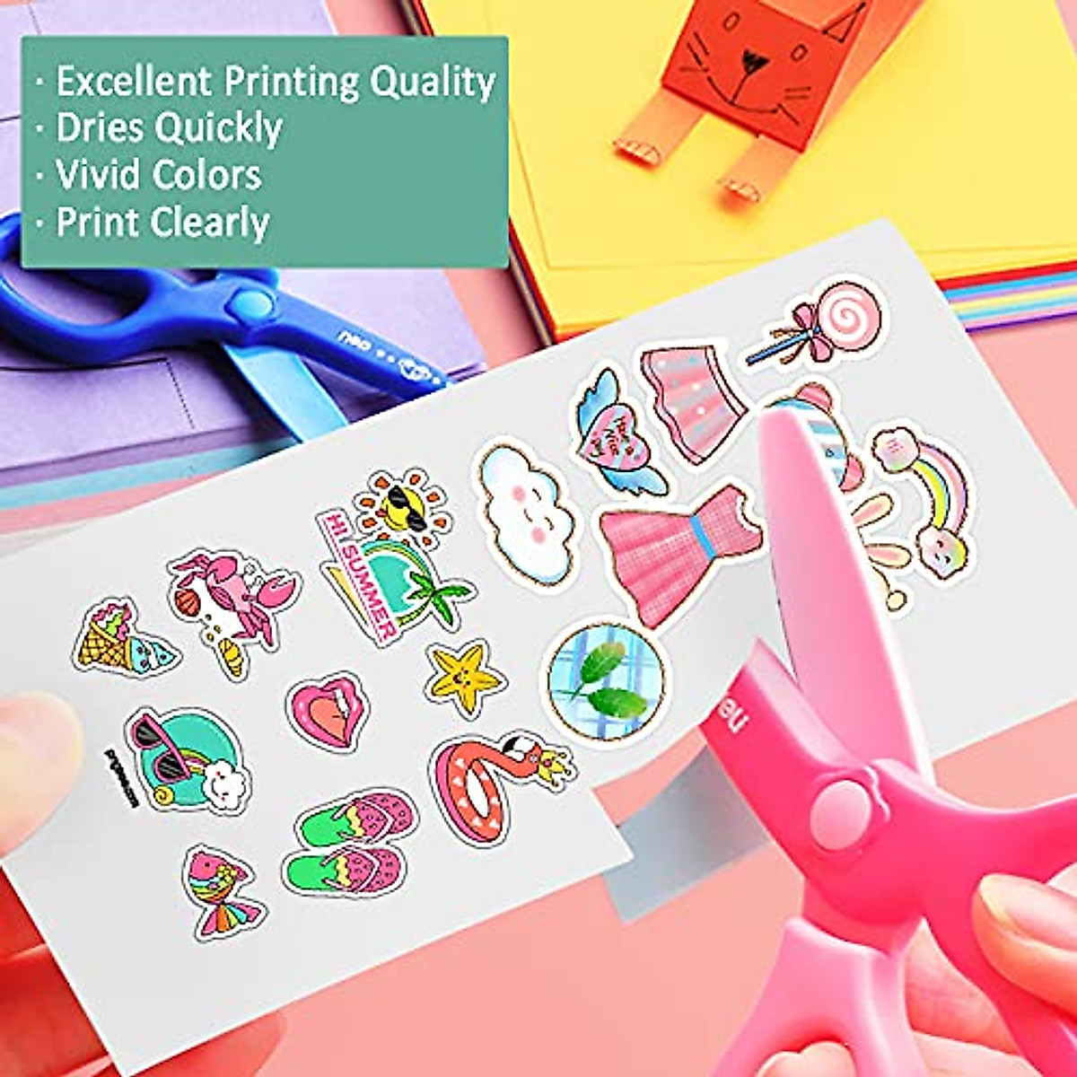 Printable Vinyl for Inkjet printer, 20 Sheets Premium Glossy White Waterproof Printable Vinyl Paper,8.3"x 11.7"