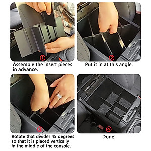 SPEAK1BY1 Dividers for Tacoma Center Console Divider 2016-2023, for 2022 2023 Tacoma Center Console Organizer Bottom Compartment, for 3rd Gen Tacoma Interior Accessories DIY Insert Parts