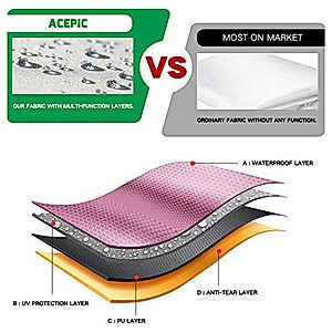 Acepic Instant Canopy Tent Sidewalls for 10x10 Pop Up Canopy 210D Waterproof,3 Piece Sidewall, Black(3PCS Sidewall Only, Canopy Tent NOT Included)