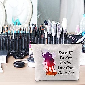 POFULL Matilda the Musical Inspired Gift Broadway Musical Gift Even If You're Little You Can Do a Lot Cosmetic Bag (Little Can Do a Lot)