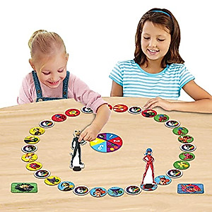 TCG Toys Miraculous Ladybug - Spots On Game - Help Ladybug, Cat Noir, Rena Rogue and Queen Bee Save The City! Great Birthday Gift for Boys and Girls