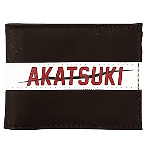 Akatsuki PU Applique Nylon and PU Bifold Naruto Wallet