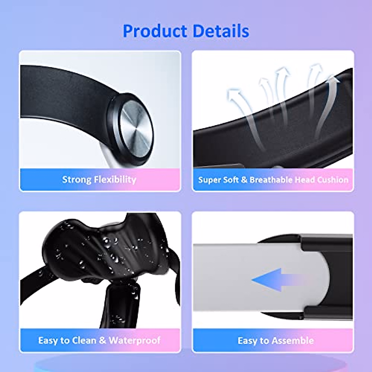 NexiGo S32 Head Strap with 5300mAh Battery for Oculus Quest 2, Carbon Fiber Dial, Replacement Elite Accessories, Enhanced Comfort Support, Reduces Face and Head Pressure