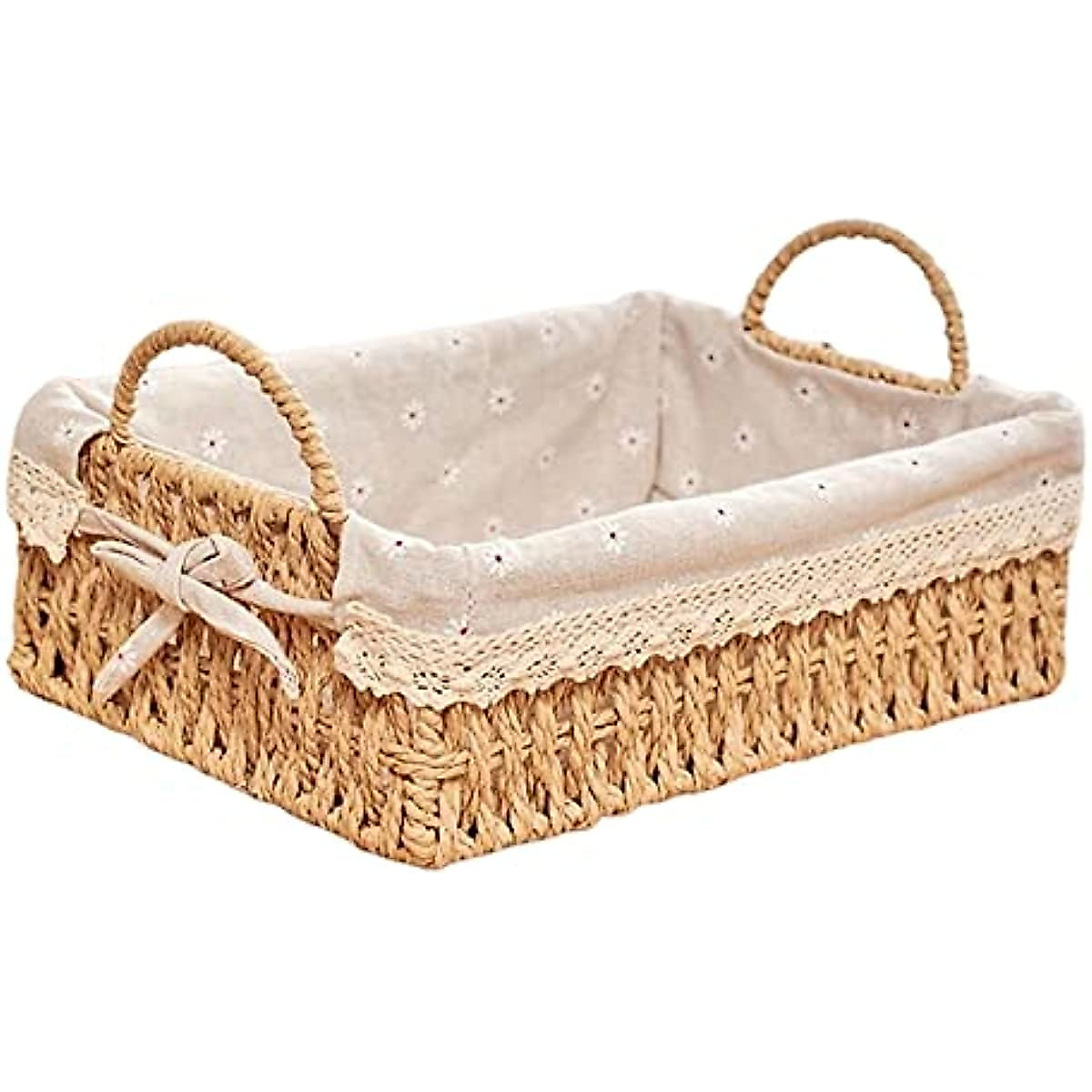 Woven Storage Baskets, Hand-woven Kitchen Organizer, Cosmetic Box for Breakfast, Vegetables, Toiletry