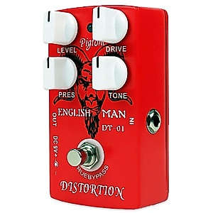 Distortion Pedal Electric Guitar Effects Pedal with True Bypass Red PP-24