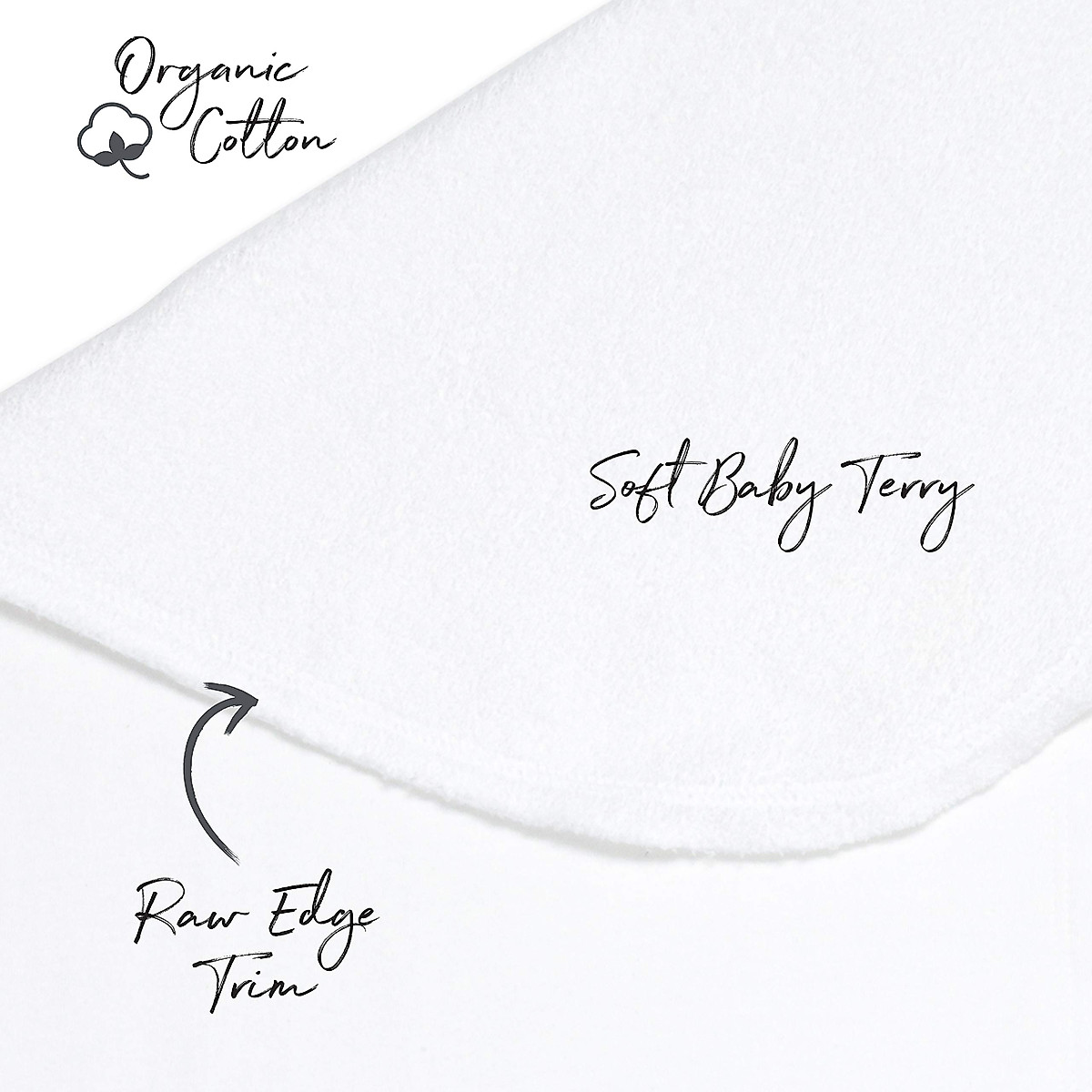 HonestBaby Organic Cotton Changing Pad Liners (Set of 4), Bright White, One Size, (D432T)