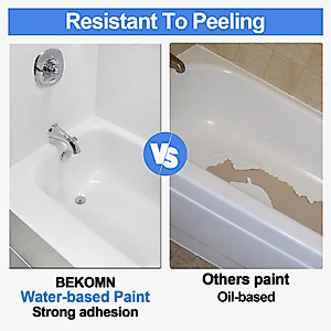 Tub and Tile Refinishing Kit,Bathtub Sink Paint Reglaze Kit,Odorless Water Based