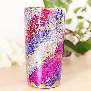 NODDWAY Holographic Chunky Glitter 12 Colors Total 180g, Chunky Glitter for Resin, Cosmetic Craft Glitter for Epoxy Resin,Festival Arts,Hair,Tumbler,Slime