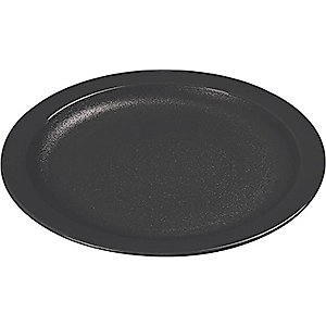 Carlisle FoodService Products PCD20903 Polycarbonate Narrow Rim Plate, 9" Dia. x 21/32" Dp., Black (Case of 48)