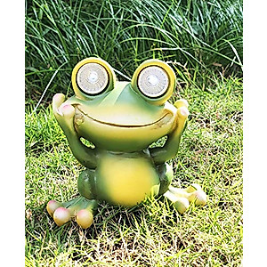 TIBLEN Solar Powered Frog Outdoor LED Garden Light Decor (Hear - NO)