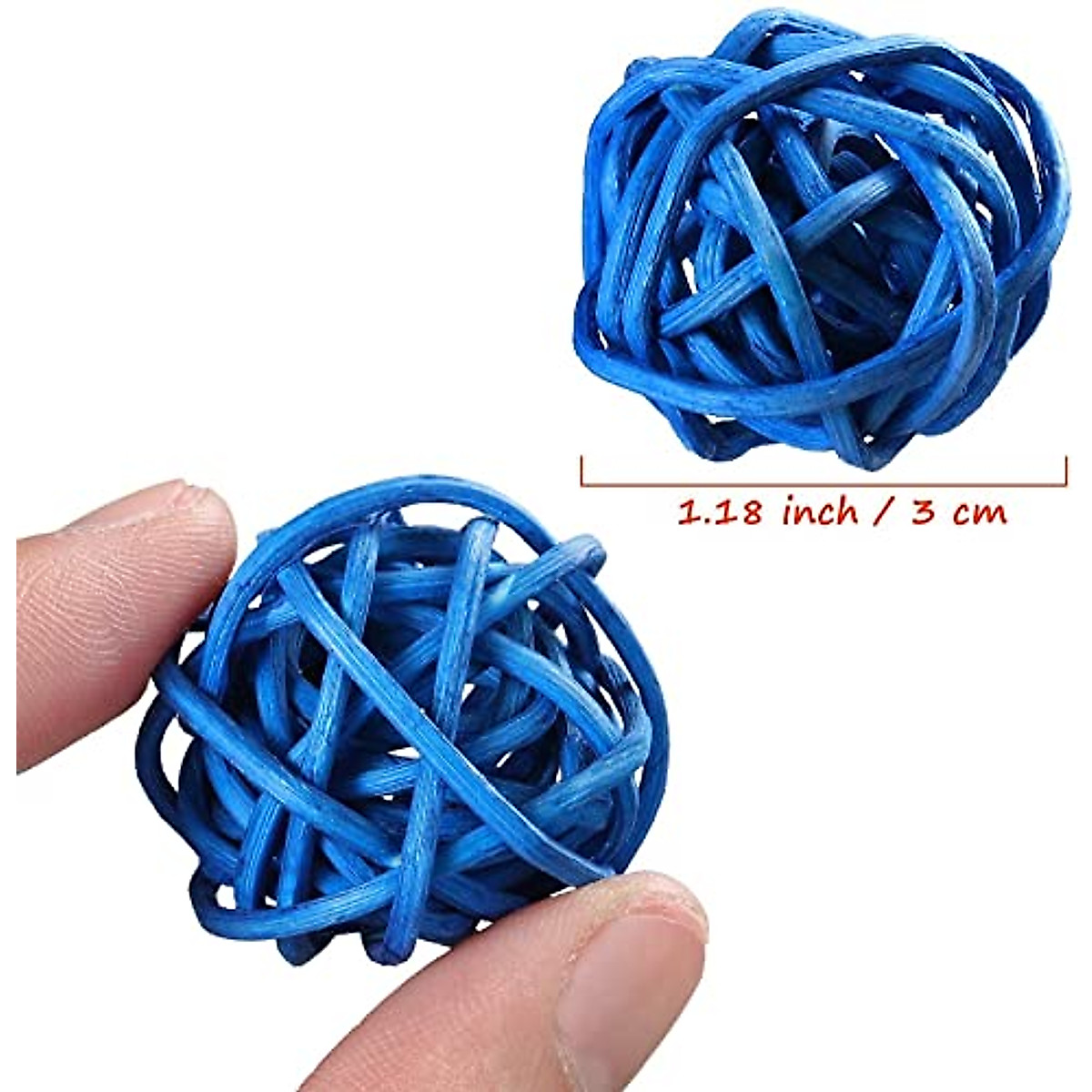 Hamster Sea Grass Hammock with Mat 3 Rattan Balls Set - Natural Hanging Tunnel Bed House Snuggle Hut Small Animal Chew Toys for Silk Bear Hamster Rat Gerbil Sugar Glider Bird (4.72''Lx3.93''W)