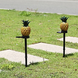 Garden Decor Solar Stake Lights,2 Pack Pineapple Stake Waterproof Landscape Lights,for Villa Garden Yard Lawn Patio House Park Garden Yard Pathway Outdoor Decor