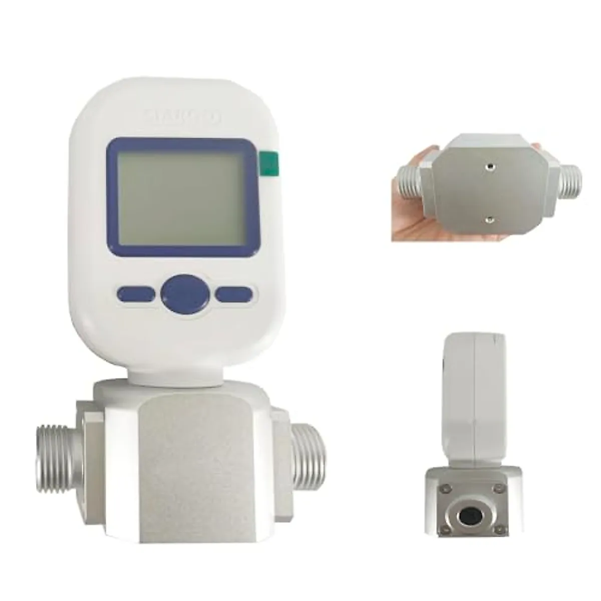 BHYIQI Gas Mass Flow Tester Mass Air Flowmeter with Range 0 to 250L/Min Precision 士2.0+0.5FS% LCD Display 12 mm Tube Diameter