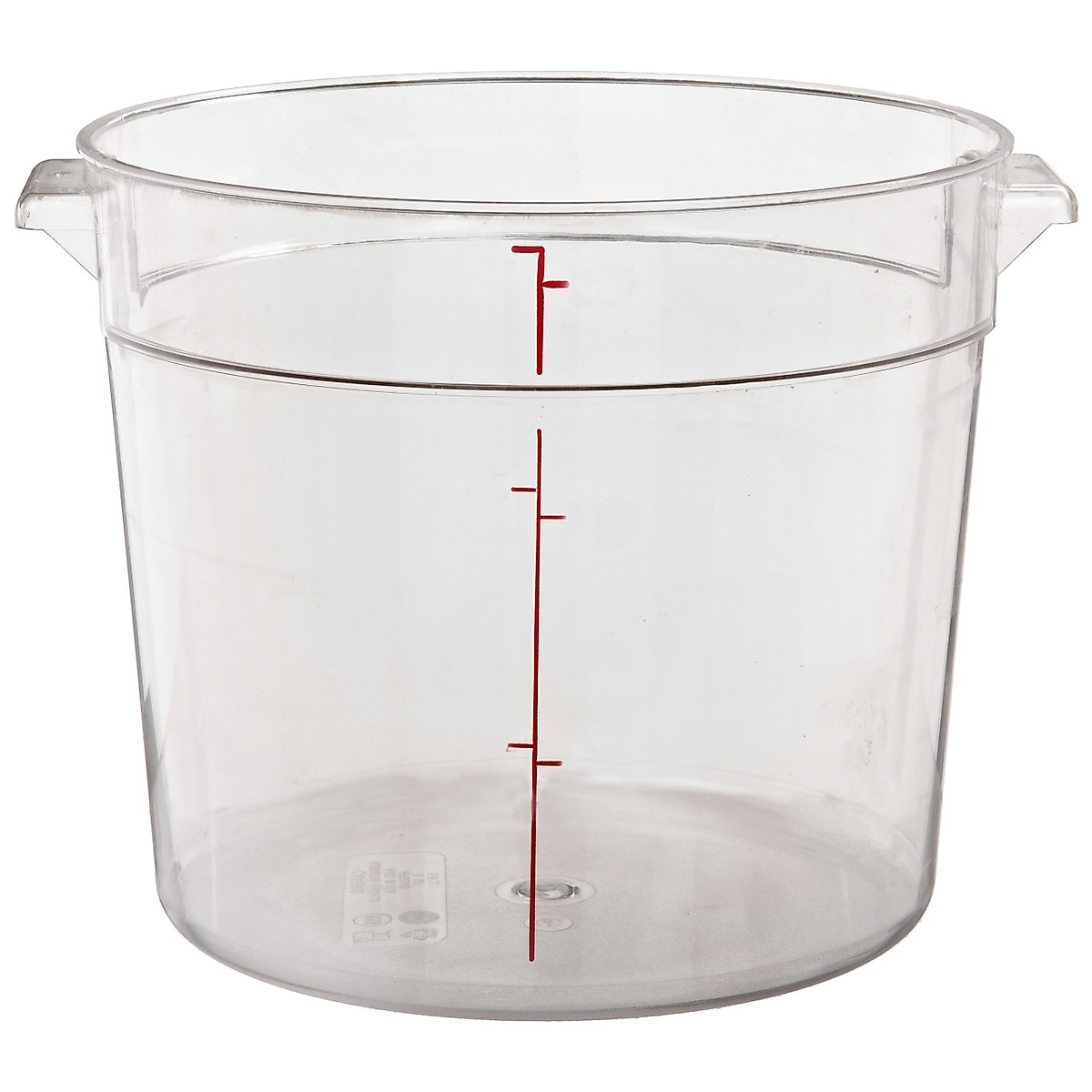 Cambro RFSCW6 6 qt Capacity, 9-15/16" Top Diameter x 7-15/16" Height, Camwear Clear Polycarbonate Round Food Storage Container (Cover Sold Separately)