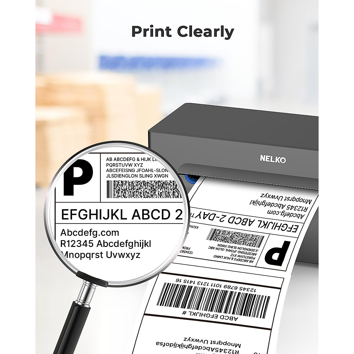 Thermal Direct Shipping Label (Pack of 500 4x6 Fan-Fold Labels), NELKO Thermal Labels for Thermal Printer, Commercial Grade