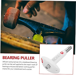 MERRYHAPY Skateboard Remover Tools Skate Disassemble Tool Bones Bearing Tool Wheel Bearing Puller Seal Puller Roller Skating Accessories Bearing Supplies Bearing Removal Tool Hub White Metal