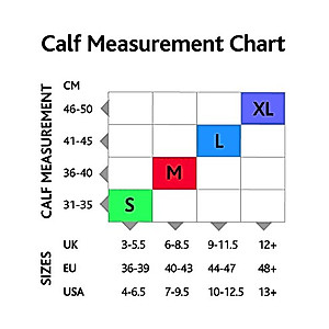 Bridgedale Compression Calf Sleeve Socks, Small, Black/Fluro