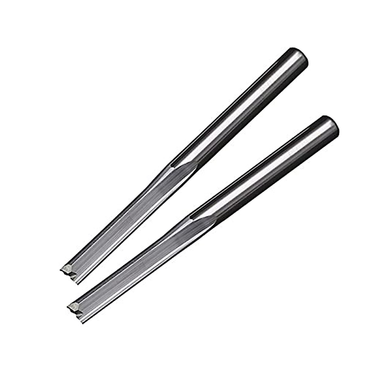 Yakamoz 10Pcs 1/8-Inch Shank Long Straight Router Bits CNC End Mill Bit Set with 1" Cutting Length Flush Trim Router Wood Cutter Woodworking Milling Tool