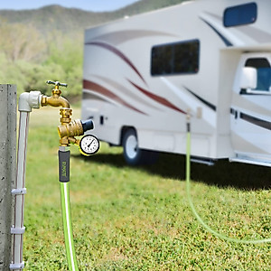 RVMATE RV Water Pressure Regulator, Brass Lead-Free Water Pressure Reducer Kit, Adjustable Valve with Inlet Screen Filter, for Camper Travel Trailer