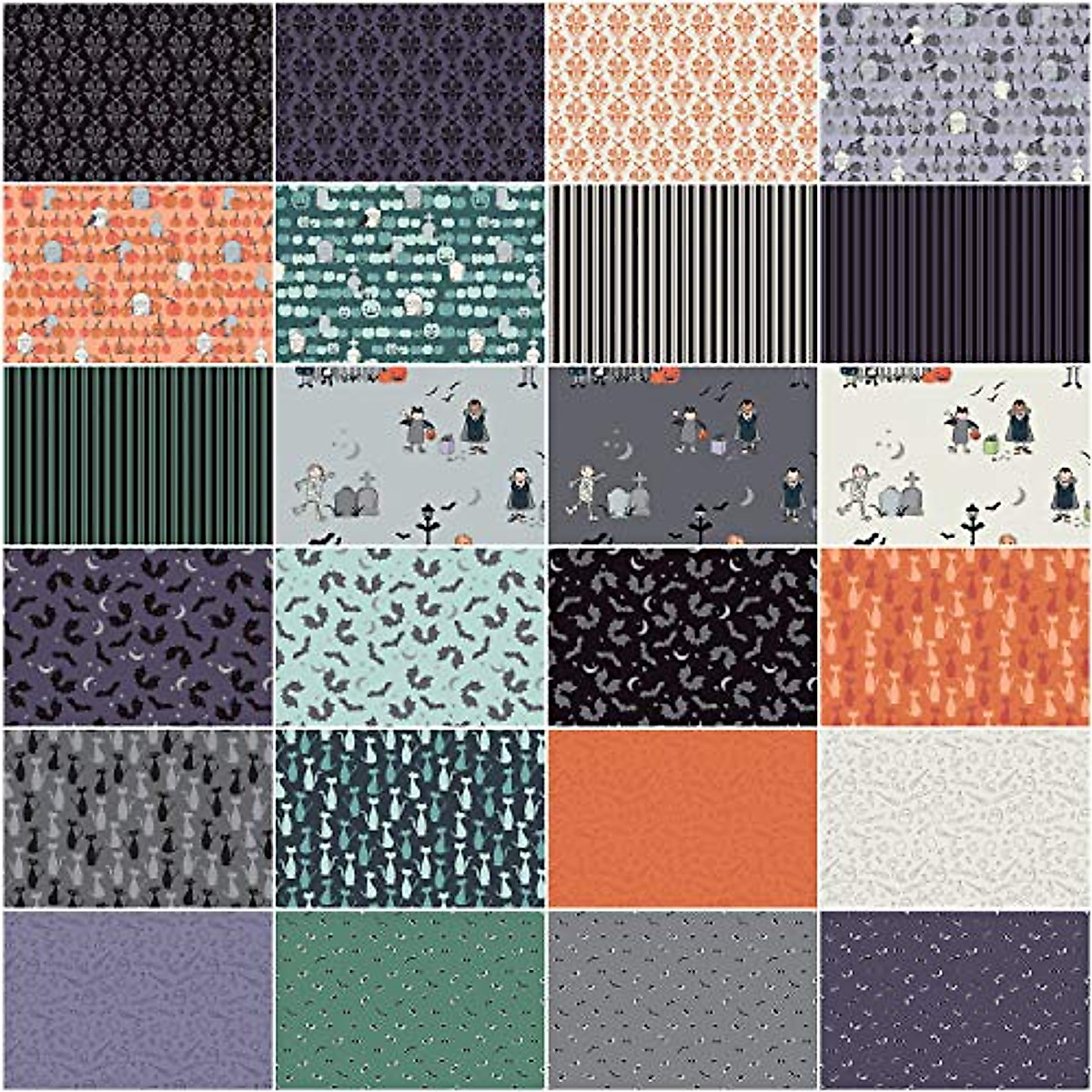Melissa Mortenson Spooky Hollow 5" Stacker 42 5-inch Squares Charm Pack Riley Blake 5-10570-42