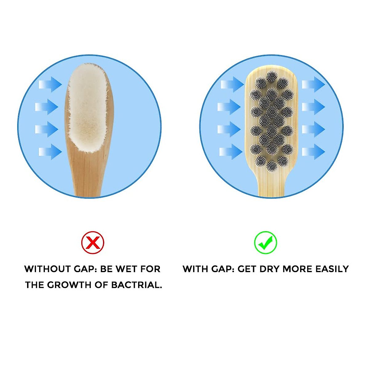 N-amboo Super Soft Toothbrush Bamoo Toothbrush 10000 Nano Bristles White Extra Soft Bristles Pack of 8