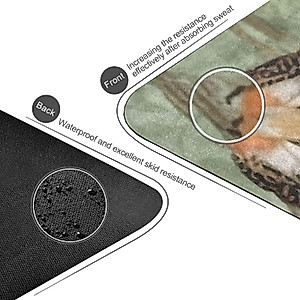 GOODOLD Pretty Bird Yoga Mat, 71 x 26 Inch Non-slip Yoga Mats Folding Travel Exercise Mat Indoor Outdoor Gym Pilates with Storage Bag for Women Men