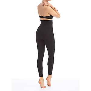 Farmacell High Waisted Leggings for Women Made in Italy - Anti-Cellulite Massage- Seamless Workout Leggings for Women - 133 (Black, S/M)