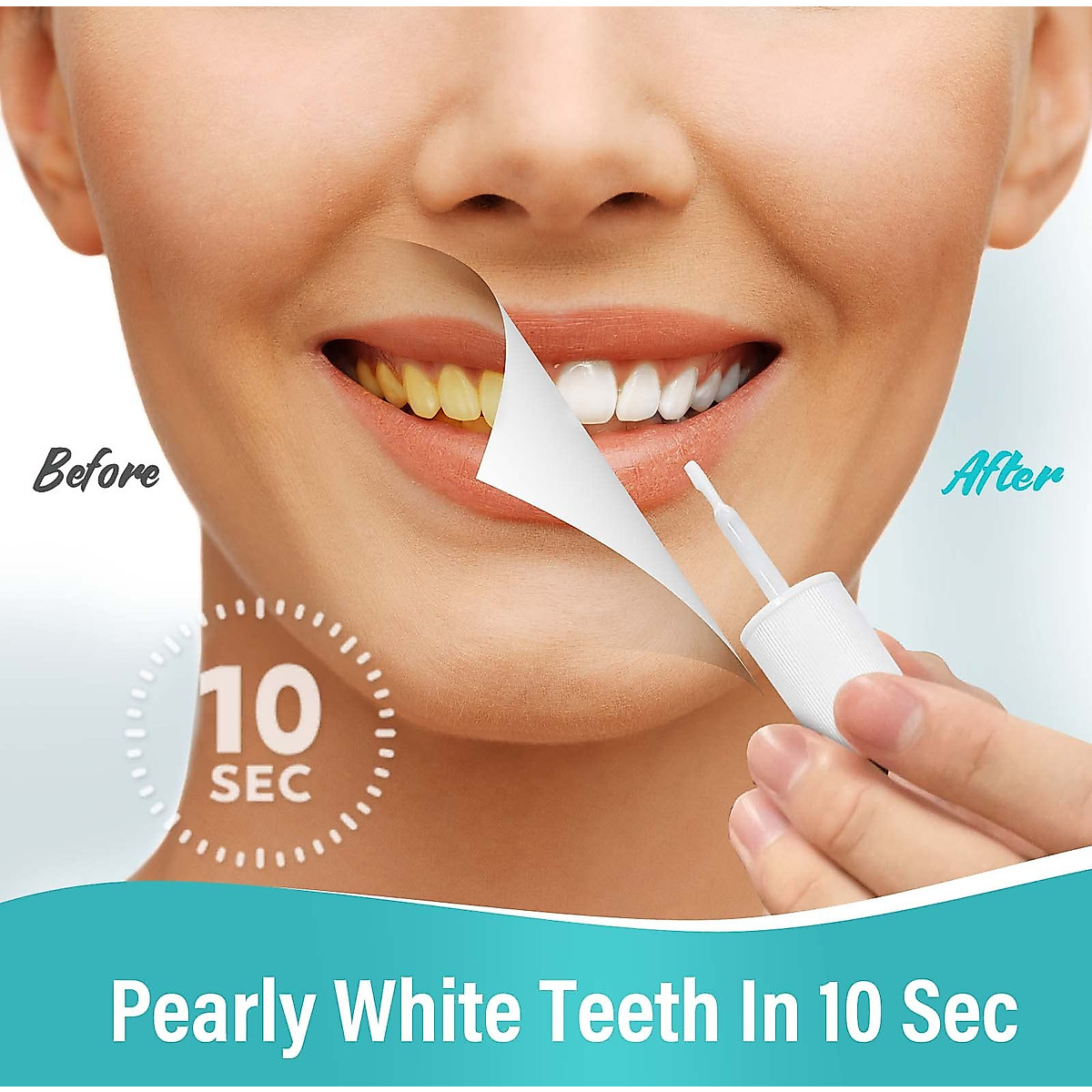 Teeth Whitening Paint, Tooth Paint, Tooth Polish Uptight White, Instant Whitening Paint for Teeth, Easy to Apply