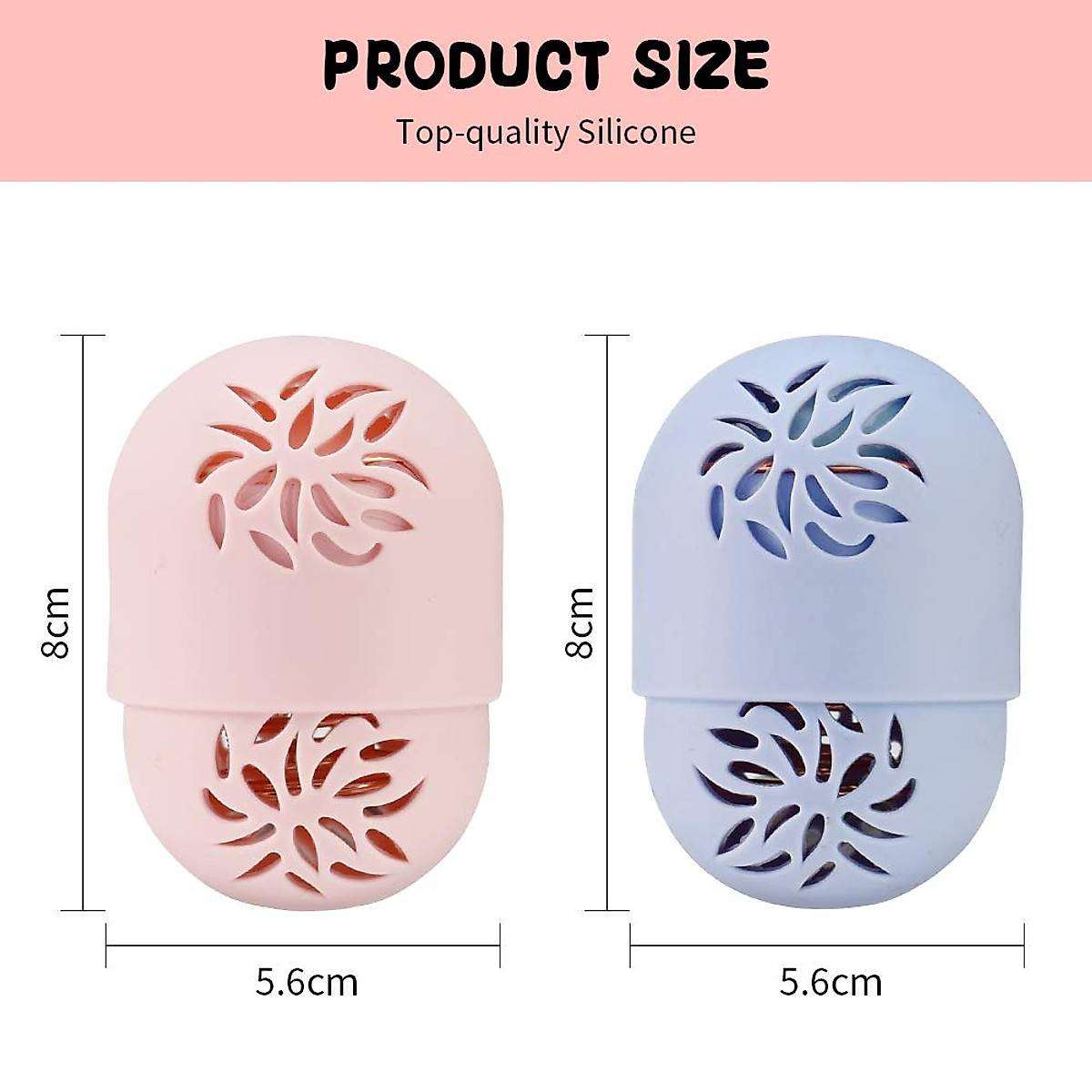 DKAF Makeup Sponge Container Set, 2 Silicone Makeup Sponge Travel Case 2 Soft Makeup Sponge and 2 Makeup Sponge Drying Holder, Easy to Carry