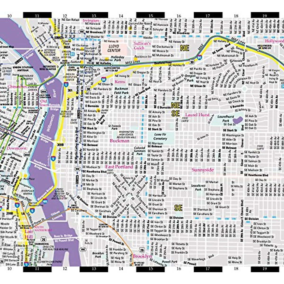Streetwise Portland Map - Laminated City Center Street Map of Portland, Oregon (Michelin Streetwise Maps)
