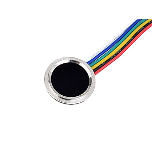 Waveshare UART Fingerprint Sensor (D) Round-Shaped All-in-One Cortex Processor 360° Verification Nail Plate-Sized UART Commands Operation