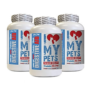 I Love My Pets Dog probiotics Chews - PET Digestive AID - Dogs and Cats - Best PROBIOTICS - lactobacillus acidophilus for Dogs - 180 Treats (3 Bottle)