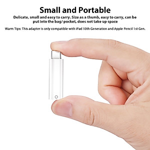 USB-C to Pencil Adapter Compatible with Apple Pencil 1st Generation USB-C to for Lightning Connector Charging Adapter for iPad 10th Gen Bluetooth Pair Male to Female Adapter Connector for Apple Pen